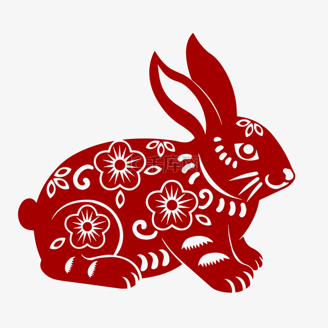 兔年剪纸素材图片免费下载-千库网