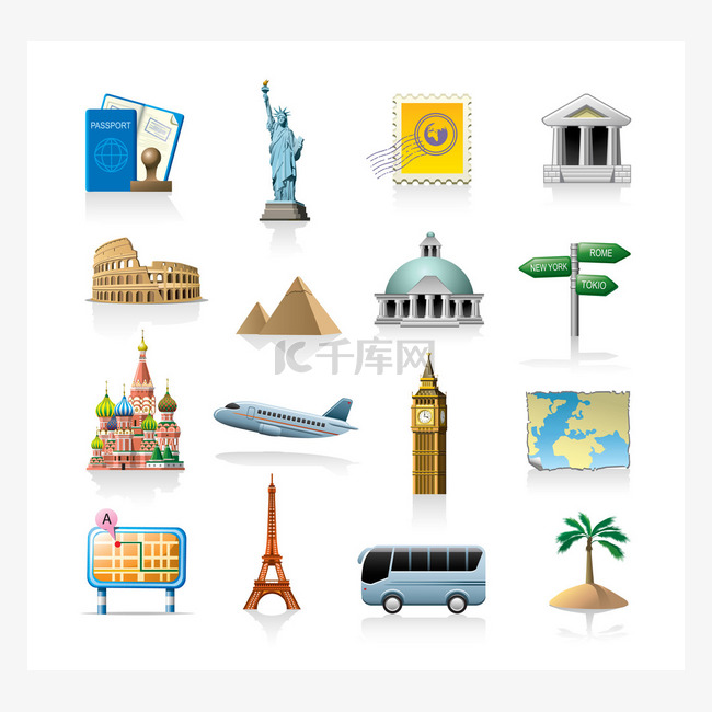 旅行图标集素材图片免费下载-千库网