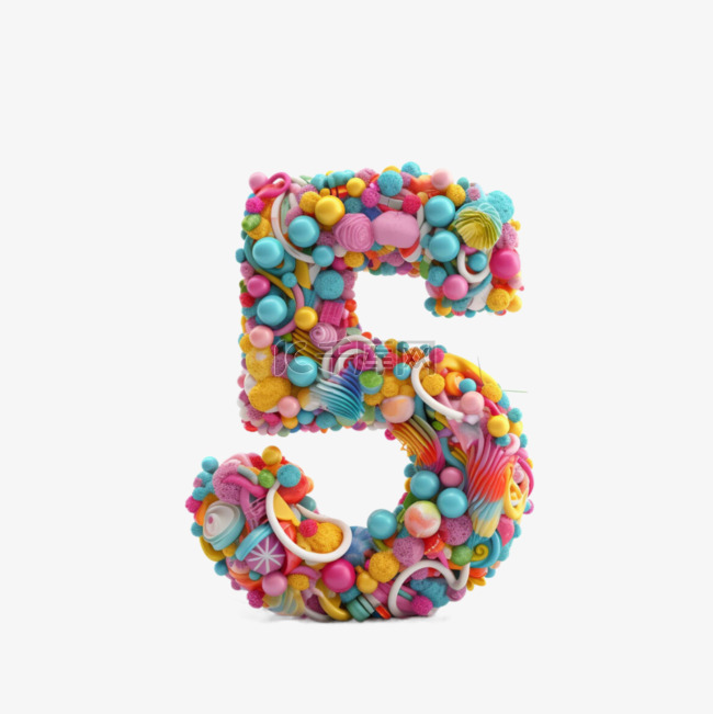 大写字母5数字字体风格艺术字数字素材图片免费下载-千库网