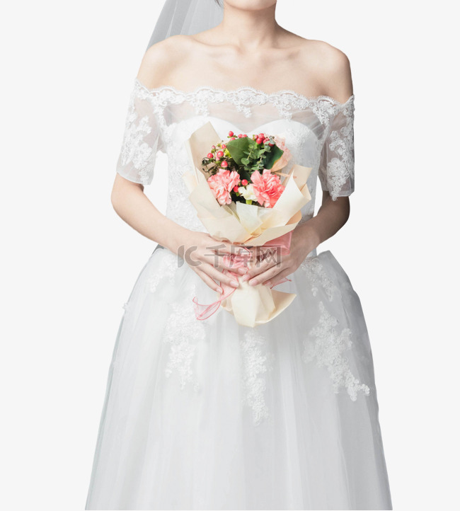 婚礼女人鲜花素材图片免费下载-千库网