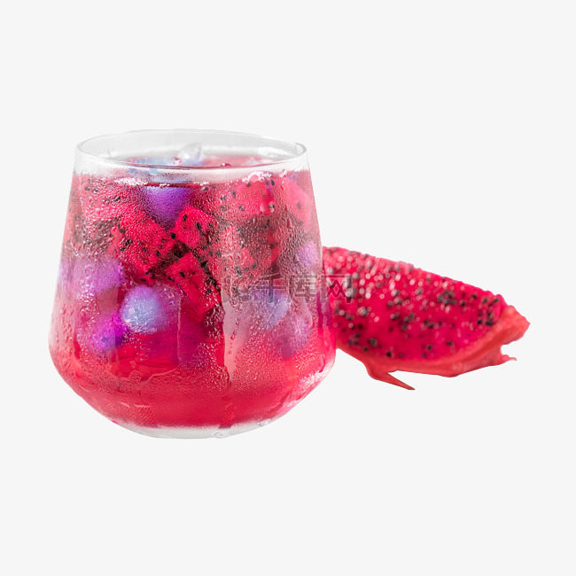 冰镇冷饮火龙果汁素材图片免费下载-千库网