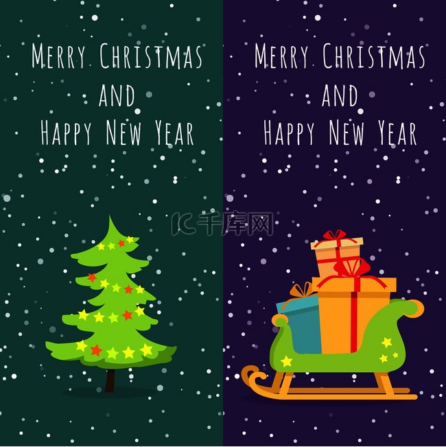 圣诞快乐和新年快乐。素材图片免费下载-千库网
