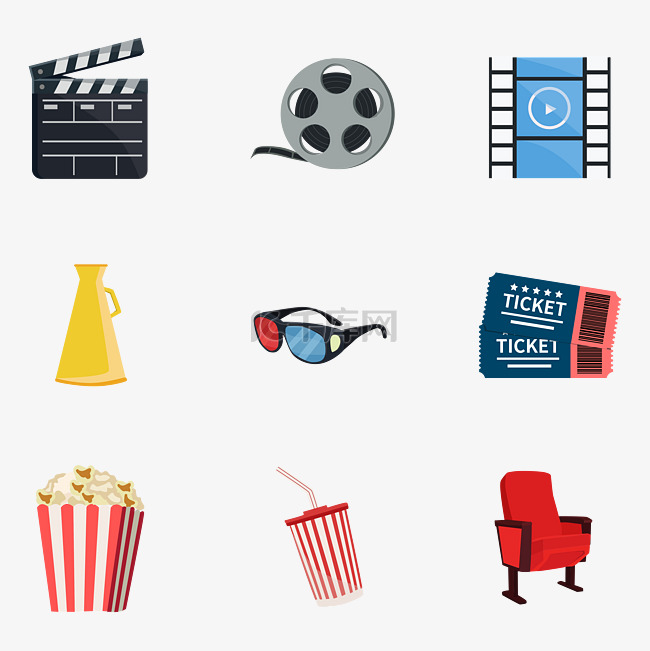 电影院娱乐图标icon素材图片免费下载-千库网