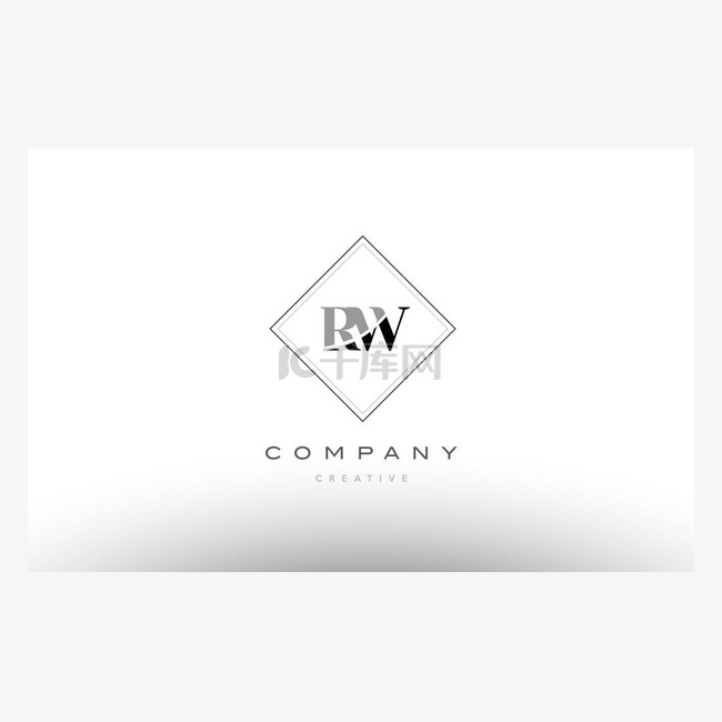 rw r w 的复古的老式的黑色的白色的字母表的字母徽标素材图片免费下载-千库网