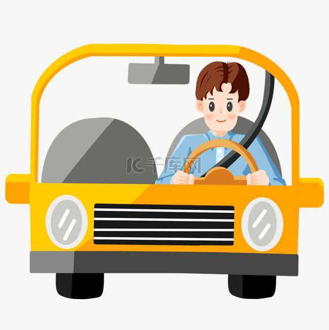 司机开车驾驶汽车png元素素材图片免费下载-千库网