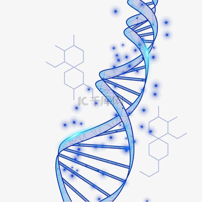螺旋dna抽象光效分子素材图片免费下载-千库网
