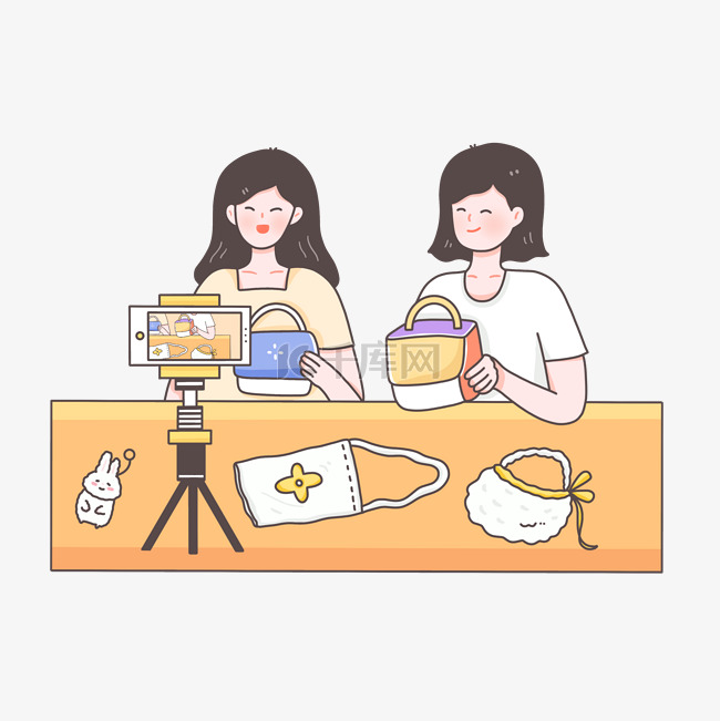 拍vlog主播短视频拍摄直播带货素材图片免费下载-千库网