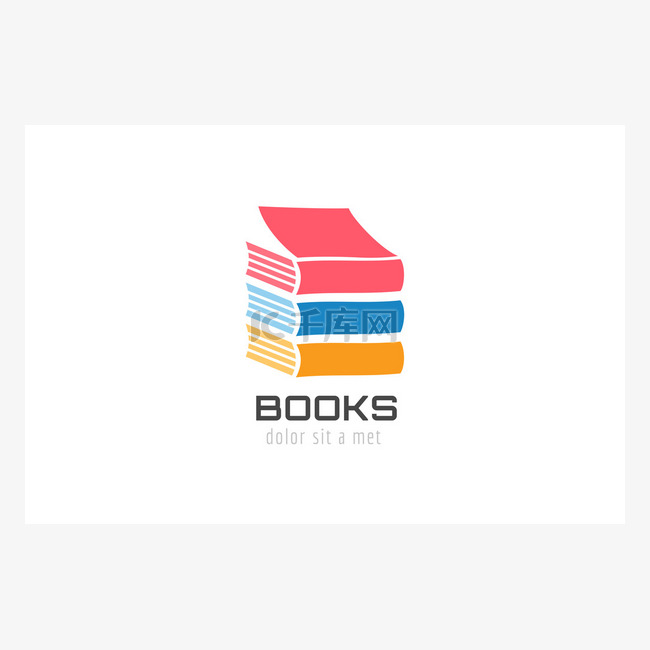 Book skyscraper template logo icon. Back to school. Education ...