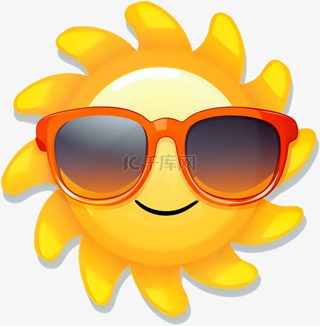 卡通可爱黄色太阳素材图片免费下载-千库网