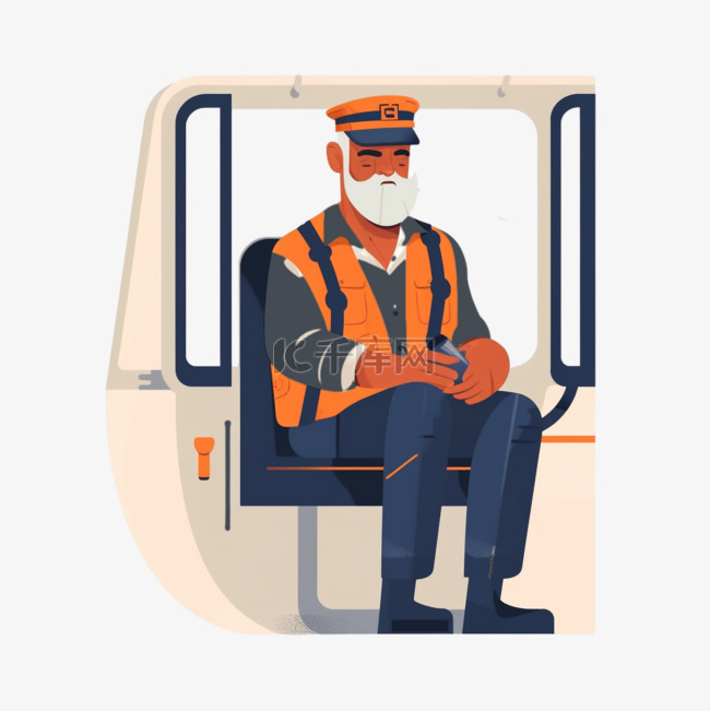 卡通手绘职业人物司机素材图片免费下载-千库网