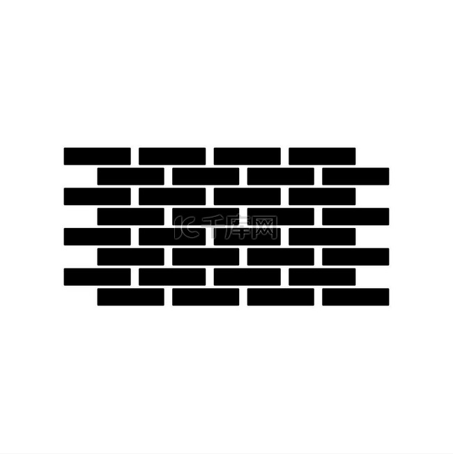 Wall the black color icon.. Wall 它是黑色图标。素材图片免费下载-千库网