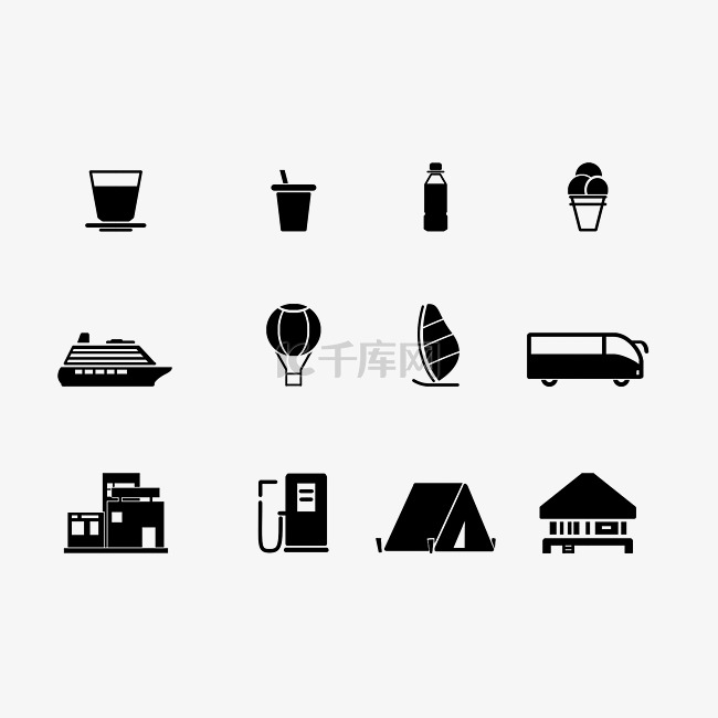 旅游旅行图标icon套图素材图片免费下载-千库网