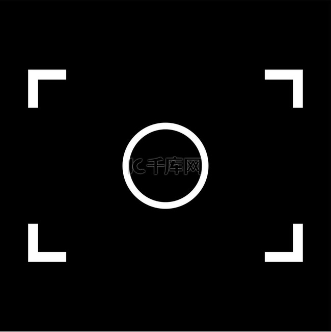 Camera focus white color icon .. Camera focus 它是白色图标。素材图片免费下载-千库网
