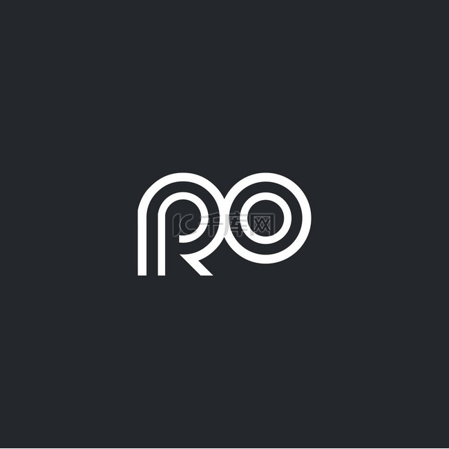 R & O Letter Logo 素材图片免费下载-千库网