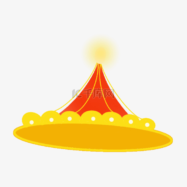 可爱锥形卡通金色皇冠素材图片免费下载-千库网