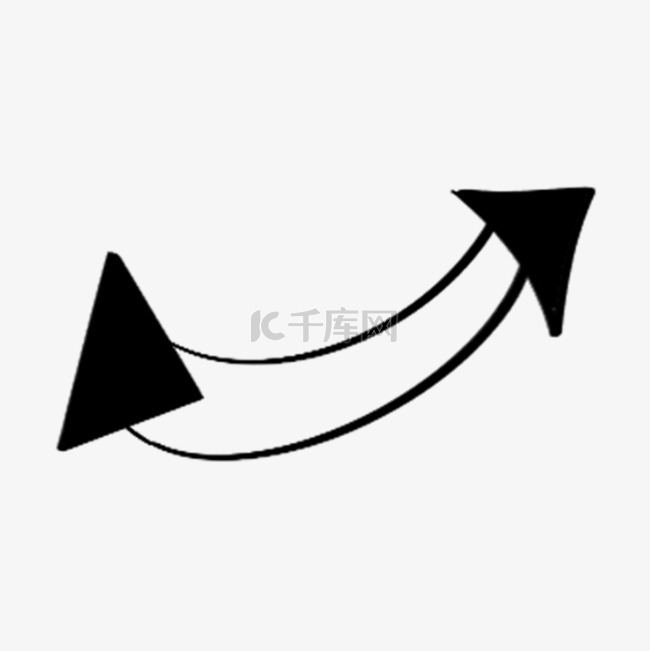 双头三角形线稿涂鸦素材图片免费下载-千库网