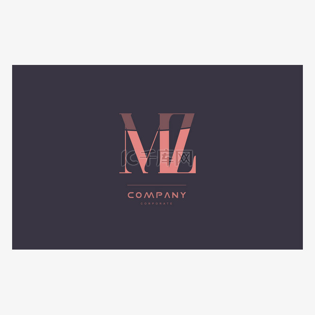 mz m z 粉红色老式复古信公司标志图标设计素材图片免费下载-千库网
