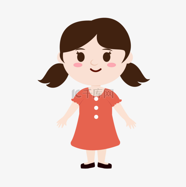 卡通小女孩素材图片免费下载-千库网