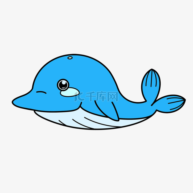 海洋海底可爱蓝色鲸鱼素材图片免费下载-千库网