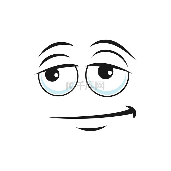 愤怒的难以置信的表情符号，不信任的悲伤情绪孤立的图标。素材图片免费下载-千库网