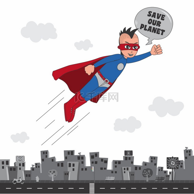 可编辑的超级英雄卡通人物矢量图形艺术设计插画素材图片免费下载-千库网