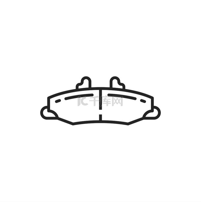汽车刹车片矢量线图标。素材图片免费下载-千库网