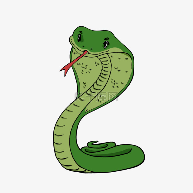 卡通风格眼镜蛇剪贴画素材图片免费下载-千库网