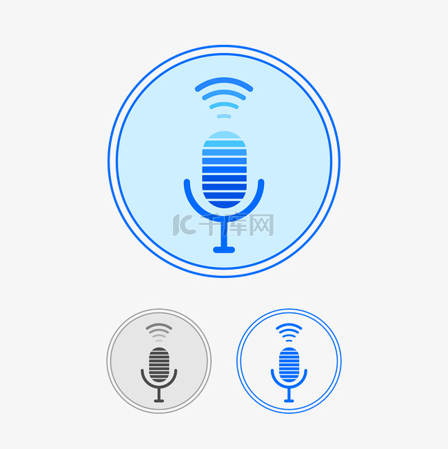语音命令讲话声音识别客服矢量图标素材图片免费下载-千库网