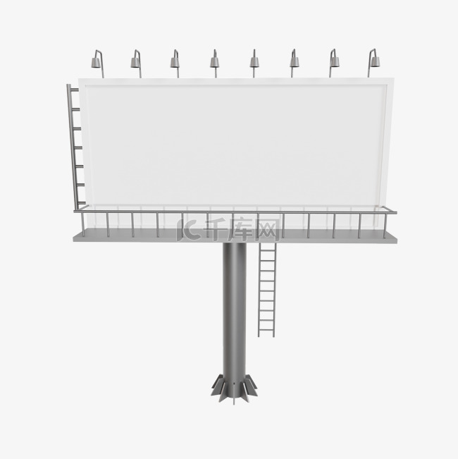 3DC4D立体户外广告牌素材图片免费下载-千库网