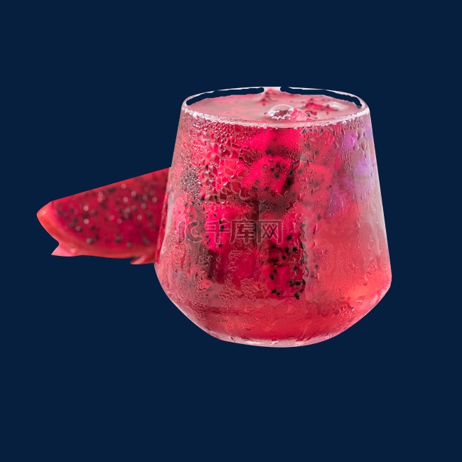 火龙果果汁素材图片免费下载-千库网