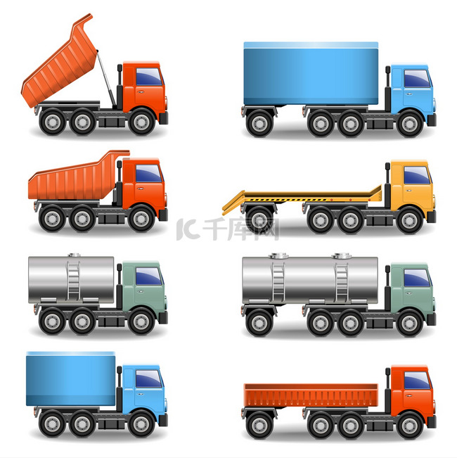 矢量卡车图标素材图片免费下载-千库网