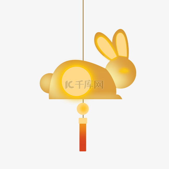 兔年兔子灯笼小装饰素材图片免费下载-千库网
