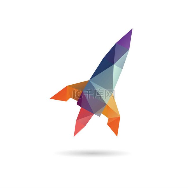 Space rocket launching abstract isolated on a white backgrounds, vector ...