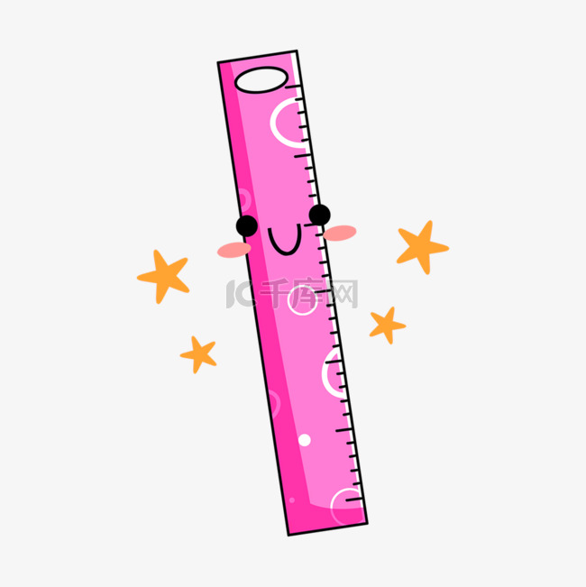 尺子卡通可爱紫色教育贴纸素材图片免费下载-千库网