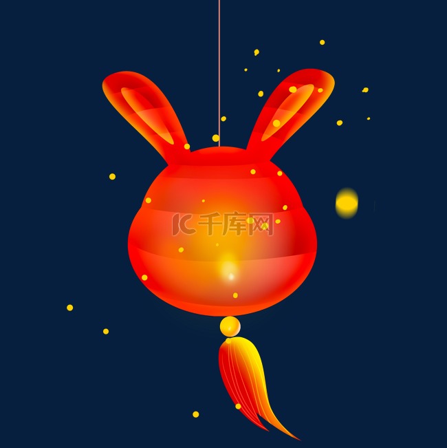 兔年兔子灯笼装饰素材图片免费下载-千库网