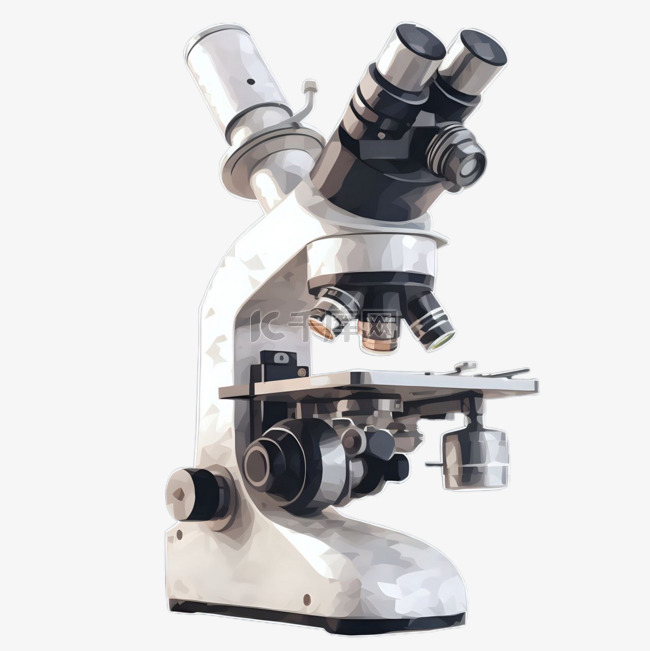 卡通显微镜研究器械素材图片免费下载-千库网