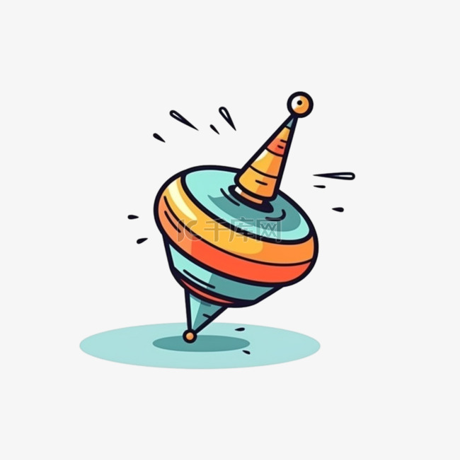 卡通手绘儿童玩具陀螺素材图片免费下载-千库网