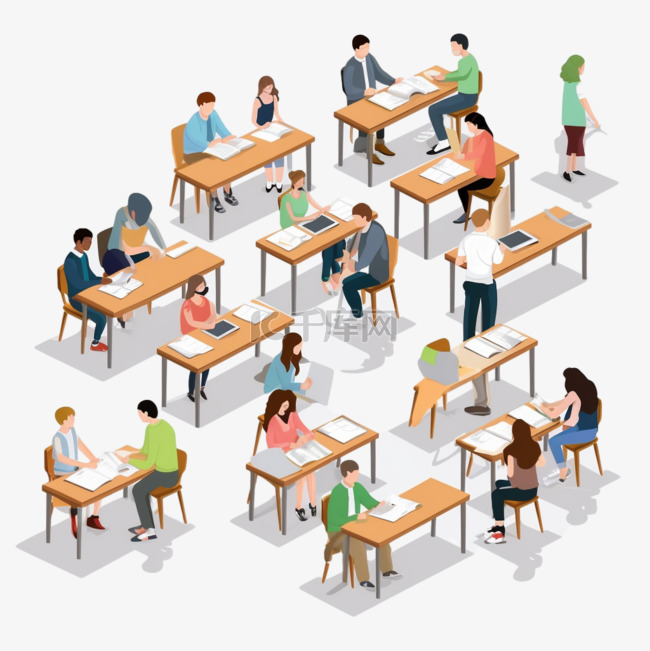 卡通手绘备战高考学生素材图片免费下载-千库网