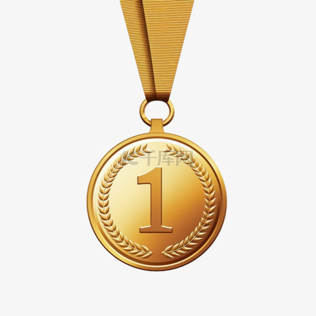卡通手绘冠军奖牌素材图片免费下载-千库网