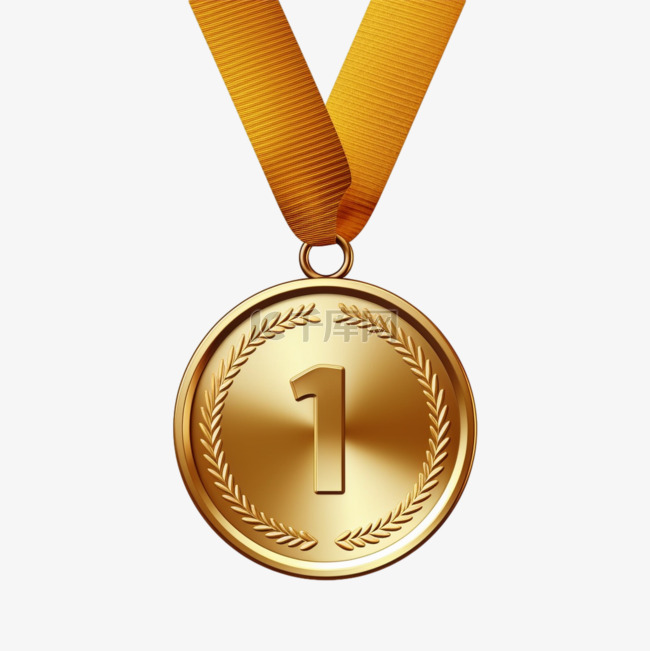 卡通手绘冠军奖牌素材图片免费下载-千库网