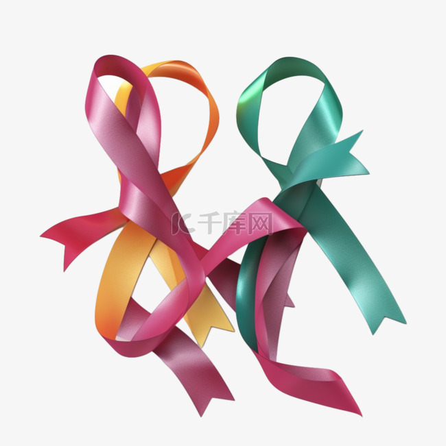 卡通手绘彩色丝带素材图片免费下载-千库网
