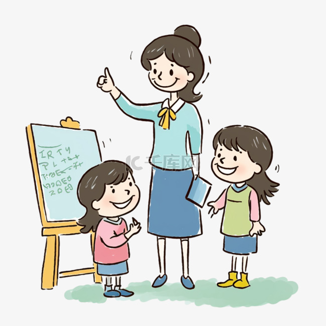 卡通动漫漫画同学学习老师素材图片免费下载-千库网