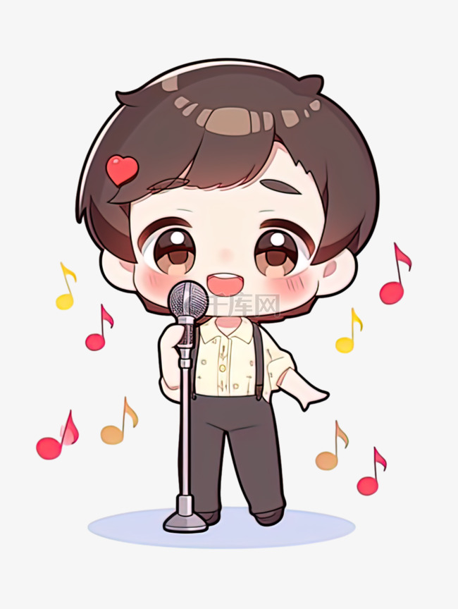 卡通手绘儿童节儿童唱歌素材图片免费下载-千库网