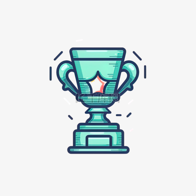 卡通手绘冠军奖杯素材图片免费下载-千库网