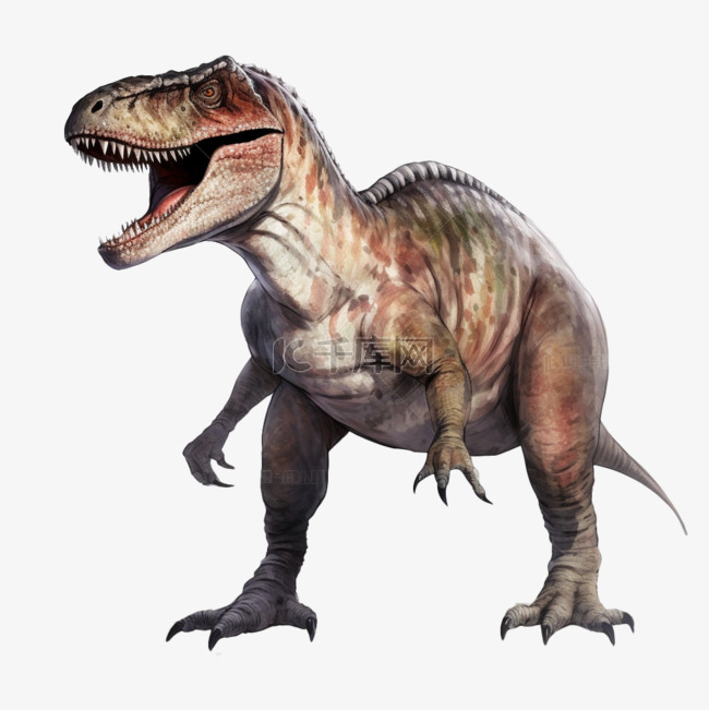 手绘插画风免抠元素霸王龙素材图片免费下载-千库网