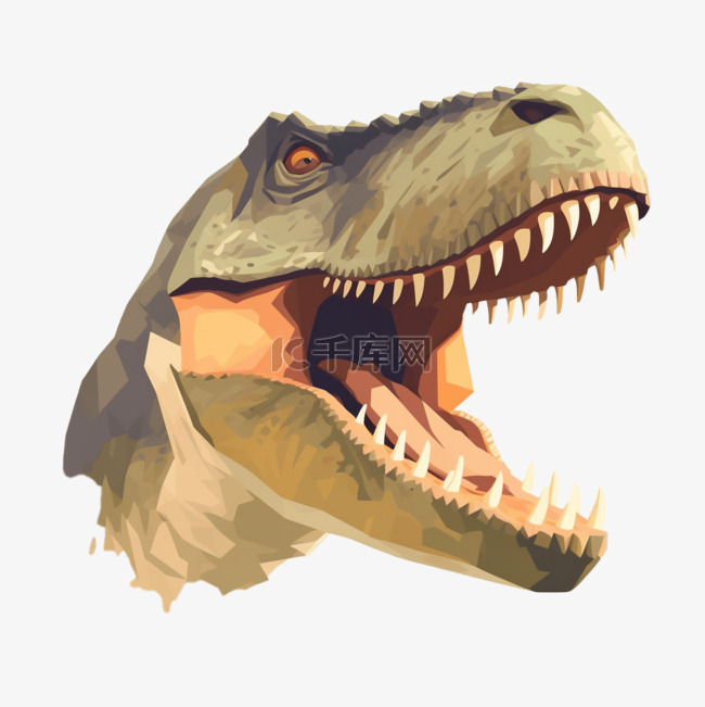 手绘插画风免抠元素霸王龙素材图片免费下载-千库网