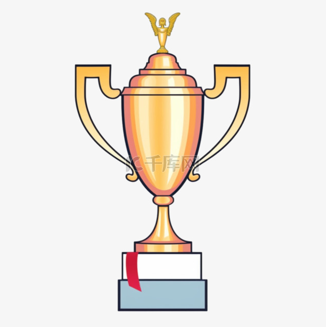 卡通手绘冠军奖杯素材图片免费下载-千库网