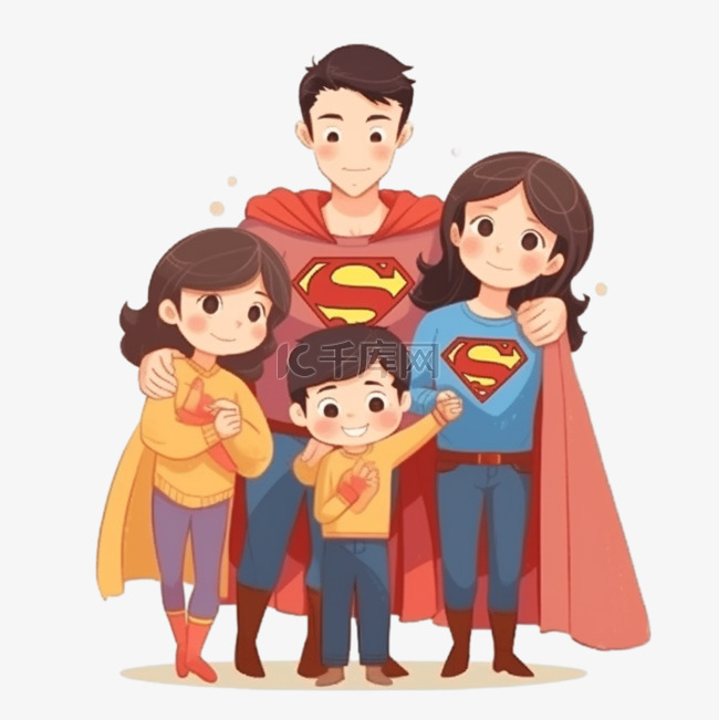 卡通动漫漫画超人父亲爸爸素材图片免费下载 千库网