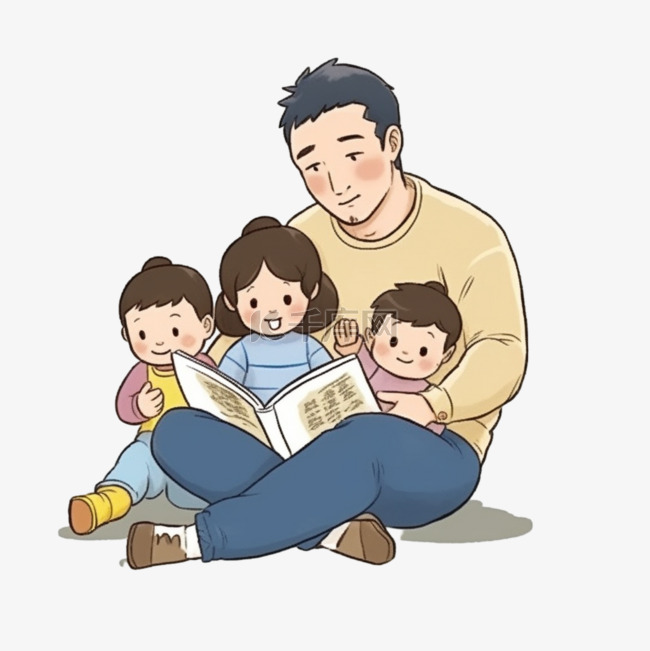 卡通动漫漫画父子父亲爸爸素材图片免费下载-千库网