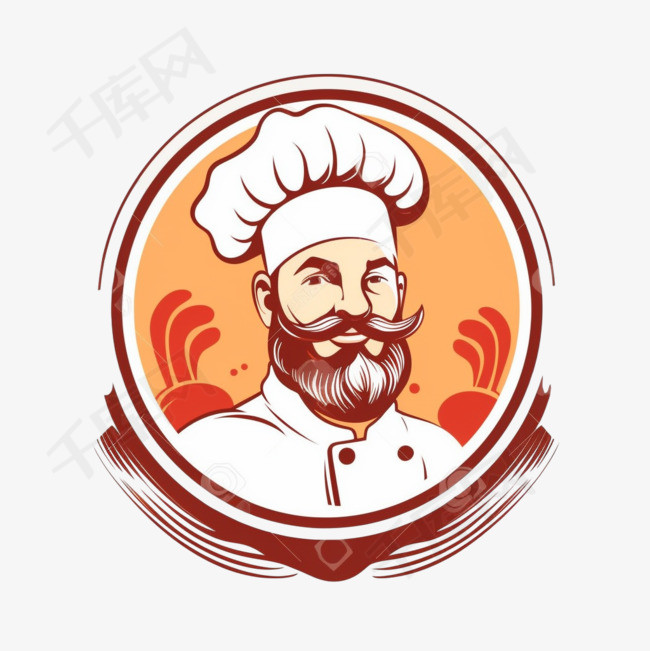 详细的厨师徽标模板素材图片免费下载-千库网